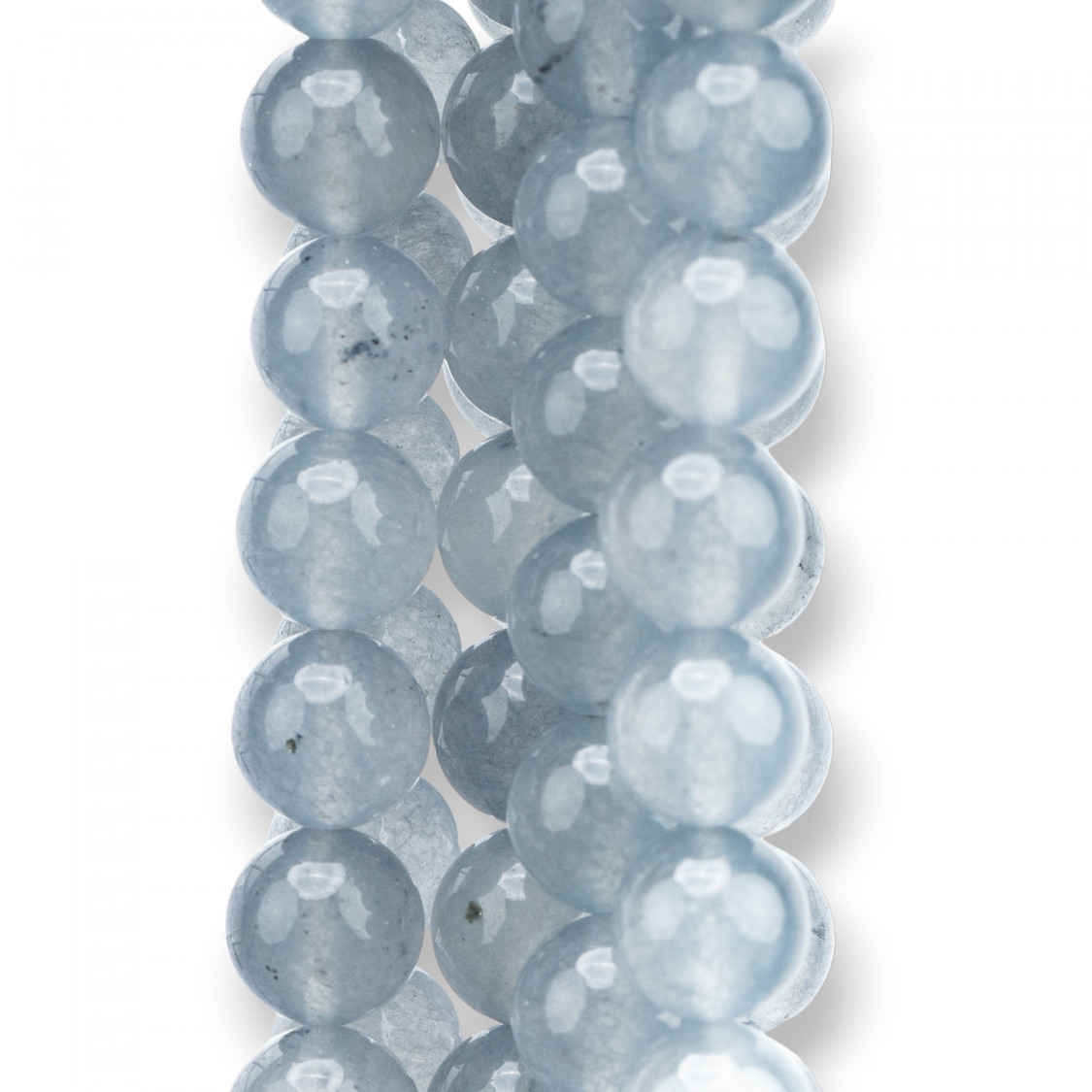 Giada Giadeite Colorata Linea Economica Tondo Liscio 10mm Grigio